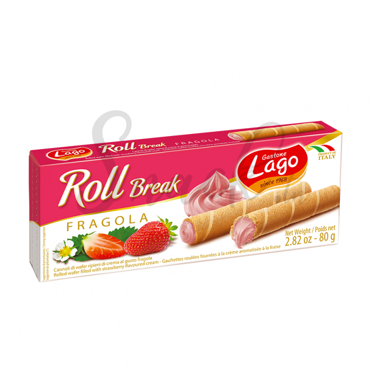 Lago Roll Break Strawberry 80g - Snack.tn | Première vitrine gourmande ...