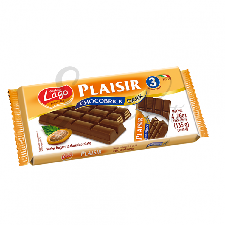Lago Plaisir Chocobrick Dark 3*45g - Snack.tn | Première vitrine ...