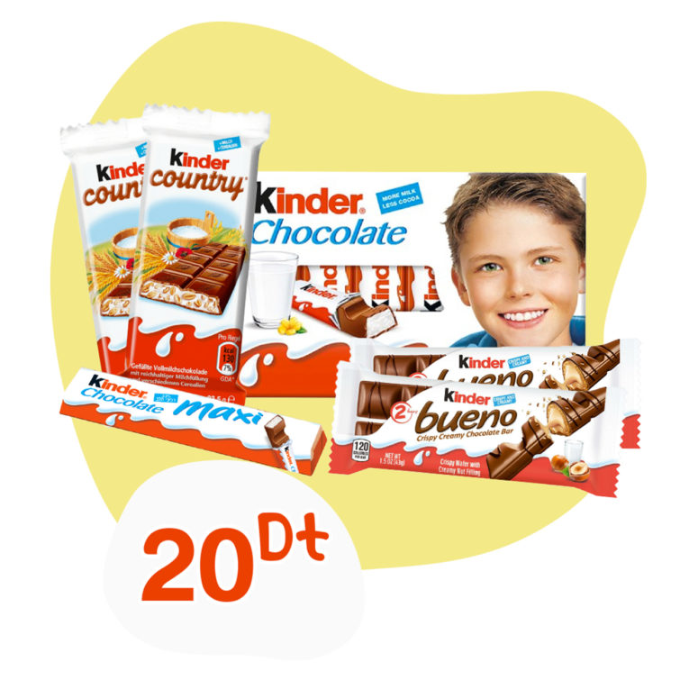 Kinder Chocolate 8 small bars - Snack.tn | Première vitrine gourmande ...